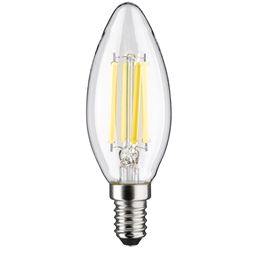 Paulmann LED-Leuchtmittel "Eco-Line Kerze 840lm 4W 4000K klar 230V", L:10,1cm &Oslash;:3,5cmtransparent, Leuchtmittel