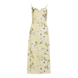 VILA Kleid 'VIRavenna' Damen Gr&ouml;&szlig;e 44 pastellgelb / dunkelgr&uuml;n / wei&szlig; Sommerkleid