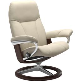 Relaxsessel stressless "Consul", beige (cream batick), B:91cm H:102cm T:79cm, Leder BATICK: BATICK ist ein leicht korrigiertes, durchgef&auml;rbtes und genarbtes M&ouml;belleder, bei dem die meisten Unebenheiten und Spuren in der Regel entfernt wurden.;Leder PALOMA: PALOMA ist ein durchgef&auml;rbtes Semianilin-M&ouml;belleder mit nat&uuml;rlicher Narbung.;ROHLEDER Stoff Q2 FARON: Ein fester zuverl&auml;ssiger Boucl&eacute; mit einem