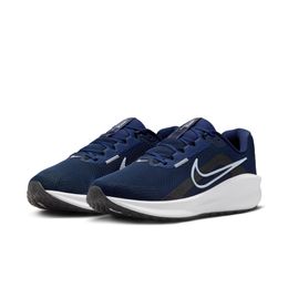 Laufschuh Nike "DOWNSHIFTER 13", Herren, Gr. 42,5, midnight navy, pure platinum, schwarz, wei&szlig;, Synthetik, Textil, Schuhe Laufschuh