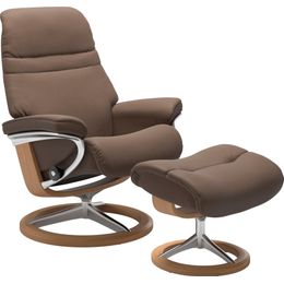 Relaxsessel stressless "Sunrise", braun (mole batick), B:83cm H:105cm T:74cm, Leder BATICK: BATICK ist ein leicht korrigiertes, durchgef&auml;rbtes und genarbtes M&ouml;belleder, bei dem die meisten Unebenheiten und Spuren in der Regel entfernt wurden.;Leder PALOMA: PALOMA ist ein durchgef&auml;rbtes Semianilin-M&ouml;belleder mit nat&uuml;rlicher Narbung.;ROHLEDER Stoff Q2 FARON: Ein fester zuverl&auml;ssiger Boucl&eacute; mit einem