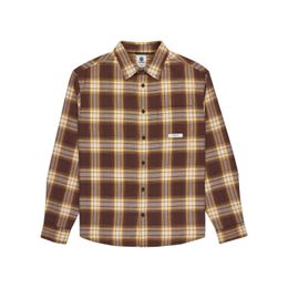 Langarmhemd Element "All Season 1Pkt Lightweight", Herren, Gr. S, US-Gr&ouml;&szlig;en, java, cornsilk plaid, Obermaterial: 80% Walkfrottier, 20% Microfaser;, Hemden