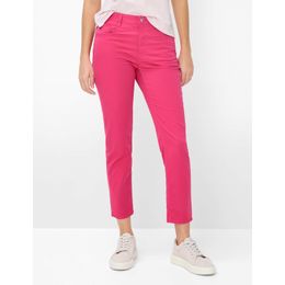 5-Pocket-Hose Brax "Style CAROLA S", Damen, Gr. 42K (21), Kurzgr&ouml;&szlig;en, himbeere, Web, 78% Baumwolle, 19% Lyocell, 3% Elasthan, Hosen 5-Pocket-Hose