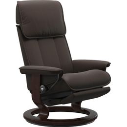 Relaxsessel stressless "Admiral", braun (braun batick), B:78cm H:101cm T:73cm, Leder BATICK: BATICK ist ein leicht korrigiertes, durchgef&auml;rbtes und genarbtes M&ouml;belleder, bei dem die meisten Unebenheiten und Spuren in der Regel entfernt wurden., Sessel, Relaxsessel, verstellbar, optional 2-motorisch, Gr&ouml;&szlig;e M & L, Gestell Braun
