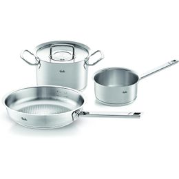 Topf-Set Fissler "ORIGINAL-PROFI COLLECTION Edelstahl-Topfset", silber (silberfarben), T&ouml;pfe, mit breitem Sch&uuml;ttrand, Kaltmetallgriffen. Made in Germany