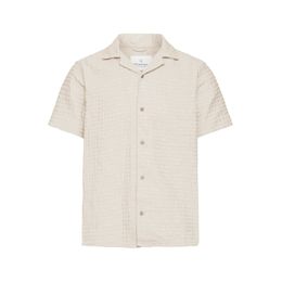 Kurzarmhemd Kronstadt "Kurzarmhemd KSEarnest", Herren, Gr. XXL, N-Gr, beige (feather gray), Obermaterial: 51% Baumwolle CO. 49% Polyester PES., Hemden