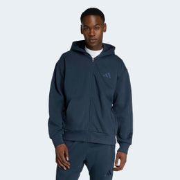 Kapuzensweatshirt adidas Sportswear "ALL SZN", Herren, Gr. M, aurora ink, Obermaterial: 70% Baumwolle, 30% Polyester, angesetztes B&uuml;ndchen, Sweatshirts, Kapuzenjacke mit Rei&szlig;verschluss