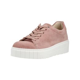 Sneaker Gabor COMFORT "Gabor Comfort Sneaker Leder", Damen, Gr. 40,5, dunkelrosa, Leder, Schuhe Sneaker