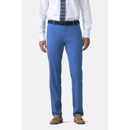 Chinos MEYER "Bonn 1-8142", Herren, Gr. 25, Normalgr&ouml;&szlig;en, royalblau, 88% Baumwolle, 10% Seide, 2% Elasthan, unifarben, regular fit lang, Hosen, Seide-Bio-Baumwolle