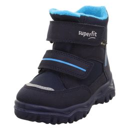 Winterboots Superfit "HUSKY1 WMS: mittel", M&auml;dchen, Gr. 28, blau (dunkelblau), Textil, Schuhe Winterboots, Snowboots mit wasserdichtem GORE TEX, Gr&ouml;&szlig;enschablone zum Download