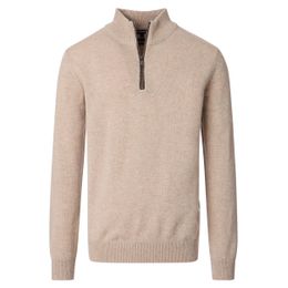 Troyer Casamoda "Casamoda Troyer uni", Herren, Gr. XXL, beige, 80% Wolle, 20% NY, Pullover Troyer