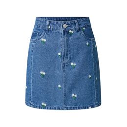 Pieces Rock 'PCFreia' Damen Gr&ouml;&szlig;e 42 blue denim / gelb / grasgr&uuml;n / wei&szlig;
