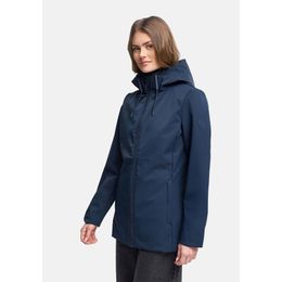 Outdoorjacke Marikoo "Minaa", Damen, Gr. L, navy, Obermaterial: 100% Polyester; Futter: 100% Polyester; Wattierung: 100% Polyester; &Auml;rmelfutter: 100% Polyester, Jacken Outdoorjacke, Sportliche Outdoorjacke mit Kapuze und hochschlie&szlig;enden Kragen