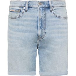 Shorts Calvin Klein Jeans "SLIM SHORT", Herren, Gr. 38, N-Gr, abner, Denim/Jeans, Obermaterial: 70% Baumwolle, 29% Polyester, 1% Elasthan, unifarben, slim fit kurz, Hosen Shorts, Slim fit mit praktischen Taschen