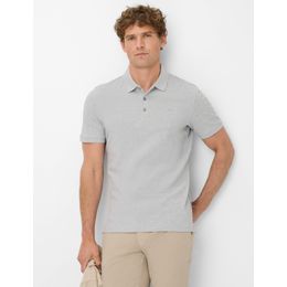 Poloshirt Brax "Style PETE", Herren, Gr. M (50), silber (hellgrau), 96% Baumwolle, 4% Elasthan, Shirts
