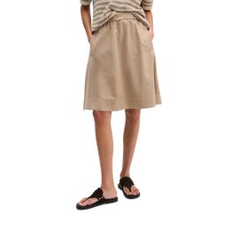 Marc O'Polo MARC O'POLO Damen Webrock "aus Organic Cotton-Lyocell-Leinen-Mix"earthy taupe, Gr. 42, unifarben, Obermaterial: 54% Baumwolle, 23% Lyocell, 23%