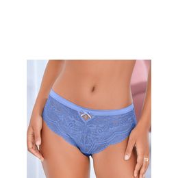 Panty Nuance "Vivianna", Damen, Gr. 44/46, kornblumenblau, Microfaser, Obermaterial: 85% Polyamid, 15% Elasthan, k&ouml;rpernah, Unterhosen Panty, rundherum aus transparenter Spitze