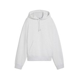 Hoodie Puma "Wardrobe Essentials Oversized Hoodie Damen", Damen, Gr. M, wei&szlig; glow heather, Obermaterial: 32% Polyester, 68% Baumwolle. Rippe: 4% Elasthan, 96% Baumwolle, oversize, Sweatshirts Hoodie