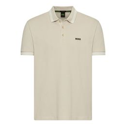 BOSS Green Herren Poloshirt "Paddy"light beige274, Gr. 4XL, Jersey, Obermaterial: 100% Baumwolle, Shirts, mit kontrastfarbenen Streifen am Kragen