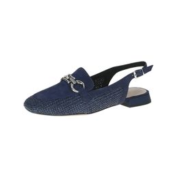 Slingpumps Caprice "Caprice Pumps Leder/Textil", Damen, Gr. 40, ocean, Leder, Textil, Schuhe Slingpumps
