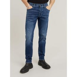 G-Star Raw Regular-fit-Jeans G-STAR "3301 Slim Jeans", Herren, Gr. 30, L&auml;nge 30, medium aged, Obermaterial: 92% Baumwolle, 7% Elastomultiester, 1% Elasthan, Jeans