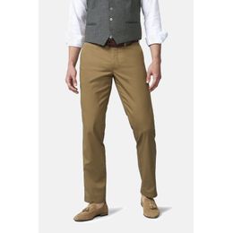 Chinos MEYER "M5 Chino 1-6010", Herren, Gr. 32, L&auml;nge 34, khaki, 67% Baumwolle, 30% Polyamid, 3% Elasthan, unifarben, regular fit lang, Hosen, mit buntgewebtem Innenfutter