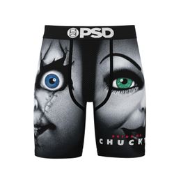 Boxershorts PSD "CHUCKYS BRIDE. Herren", Herren, Gr. L, multi, 88% Polyester, 12% Elasthan, Unterhosen