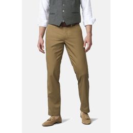 Chinos MEYER "M5 Chino 1-6010", Herren, Gr. 38, L&auml;nge 34, beige (khaki), 67% Baumwolle, 30% Polyamid, 3% Elasthan, unifarben, regular fit lang, Hosen, mit buntgewebtem Innenfutter