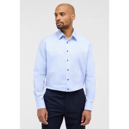 Langarmhemd Eterna "MODERN FIT", Herren, Gr. 39, Normalgr&ouml;&szlig;en, blau (hellblau), 100% Baumwolle, tailliert, Manschette, Hemden, NON IRON (b&uuml;gelfrei)