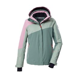 Skijacke Killtec "KSW 26 WMN SKI JCKT", Damen, Gr. 38, gr&uuml;n (graugr&uuml;n), Obermaterial: 100% Polyester;Futter: 100% Polyester;F&uuml;llung: 100% Polyester, Jacken Skijacke, Wind- und wasserdichte Skijacke, atmungsaktiv, viele Taschen