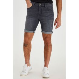 Jeansshorts Blend "BHGrilitsch", Herren, Gr. M, US-Gr&ouml;&szlig;en, blau (denim dunkelgrau), Web, 98% Baumwolle, 2% Elasthan, unifarben, Basic, normal kurz, Jeans Jeansshorts, Stilvolle 5-Pocket-Jeansshorts mit leichten Destroyed-Effekten