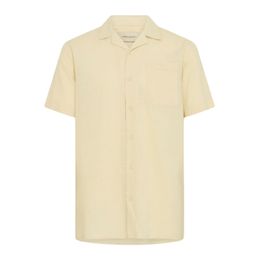 Leinenhemd Blend "Leinenhemd BHVICTOR", Herren, Gr. 3XL, N-Gr, beige (bleached sand), Obermaterial: 55% Leinen LI. 45% Viskose CV., Hemden