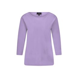Kurzarmshirt GOLDNER "Basic Shirt mit U-Boot-Ausschnitt", Damen, Gr. 42, lila (flieder), Obermaterial: 100% Baumwolle CO., Modisch, U-Boot-Ausschnitt, Shirts, U-Boot-Ausschnitt