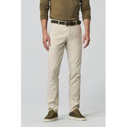Chinos MEYER "Roma 1-3020", Herren, Gr. 23, Normalgr&ouml;&szlig;en, beige, 53% Leinen, 45% Baumwolle, 2% Elasthan, unifarben, regular fit lang, Hosen, mit buntgewebtem Innenfutter