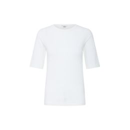 Rundhalsshirt oxmo "Rundhalsshirt OXNPubby", Damen, Gr. XL, wei&szlig; (cloud dancer), Obermaterial: 47% Baumwolle CO. 47% Modal CMD. 6% Elasthan EL., Shirts Rundhalsshirt