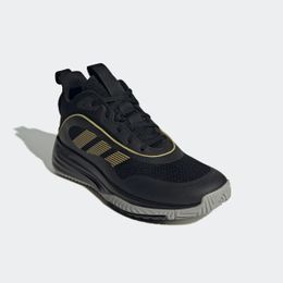 Basketballschuh adidas Sportswear "OWN THE GAME 3", Herren, Gr. 41, schwarz (cschwarz, goldmt, mgsogr), Synthetik, Textil, Schuhe