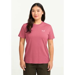 Jack Wolfskin Damen T-Shirt "ESSENTIAL T W"evening rose, Gr. L, Obermaterial: 100% Baumwolle, Shirts