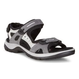 Trekkingsandale Ecco "OFFROAD", Damen, Gr. 39, grau, Nubukleder, Textil, Schuhe, Outdoorschuh, Sommerschuh, Freizeitsandale, in sportlicher Optik