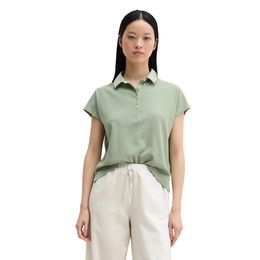 Marc O'Polo MARC O'POLO Damen Poloshirt "aus weichem Single Jersey"fresh sage, Gr. L, unifarben, Obermaterial: 100% Baumwolle, Shirts