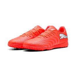 Fu&szlig;ballschuh Puma "FUTURE 9 PLAY TT", Herren, Gr. 42, glowing rot, Puma wei&szlig;, Puma schwarz, Puma silber, Synthetik, Schuhe Fu&szlig;ballschuh, f&uuml;r synthetische Hartpl&auml;tze, Obermaterial aus Synthetik