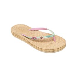 Sandale Roxy "South Beach", Damen, Gr. 10 (41), bunt (gr&uuml;n, pink), Obermaterial:Obermaterial: 98% Synthetikmaterial, 2% Metall / Futter: Synthetikmaterial / Au&szlig;ensohle: Moosgummi;, Schuhe Sandale
