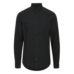 Langarmhemd Casual Friday "Langarmhemd CFAnton", Herren, Gr. L, N-Gr, grau (raven), Obermaterial: 100% Baumwolle CO., Hemden