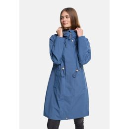Outdoorjacke Marikoo "Zilandaa", Damen, Gr. L, dusty blau, Obermaterial: 100% Polyester; Futter: 100% Polyester; Wattierung: 100% Polyester; &Auml;rmelfutter: 100% Polyester, Jacken Outdoorjacke, Moderner Outdoorparka mit Kapuze und Kordelzug