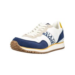 Napapijri Herren Sneaker "Napapijri Sneaker Lederimitat/Textil", Gr. 43blau, beige, Lederimitat, Textil, Schuhe