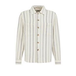 WE Fashion Button Up Shirt male size XL Dusty blue / Off white