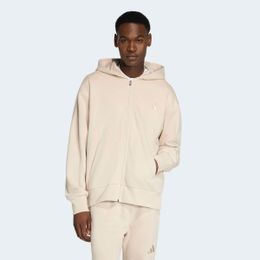 Kapuzensweatshirt adidas Sportswear "ALL SZN", Herren, Gr. L, crystal linen, Obermaterial: 70% Baumwolle, 30% Polyester, angesetztes B&uuml;ndchen, Sweatshirts, Kapuzenjacke mit Rei&szlig;verschluss