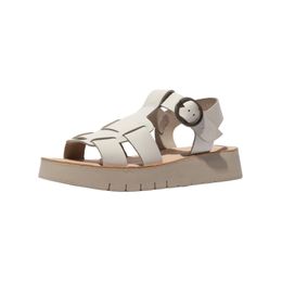 Plateausandaletten Fly London "Fly London Sandalen Leder", Damen, Gr. 38, natural, Leder, Schuhe