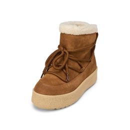 Marc O'Polo MARC O'POLO Damen Winterboots "mit flauschigem Warmfutter", Gr. 39cognac, Obermaterial: 100% Leder (Rind), unifarben, Schuhe