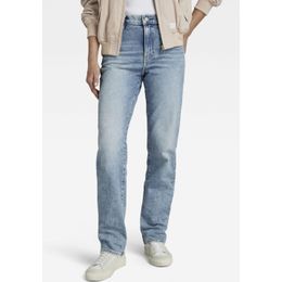 G-Star Raw High-waist-Jeans G-STAR "Viktoria High Straight", Damen, Gr. 31, L&auml;nge 32, blau (vintage blau), Denim/Jeans, Obermaterial: 99% Baumwolle, 1% Elasthan, straight fit normal, Jeans High-Waist-Jeans