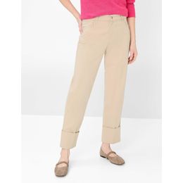 5-Pocket-Hose Brax "Style MADISON S", Damen, Gr. 42K (21), Kurzgr&ouml;&szlig;en, beige, Web, 78% Baumwolle, 18% Lyocell, 4% Elasthan, Hosen 5-Pocket-Hose